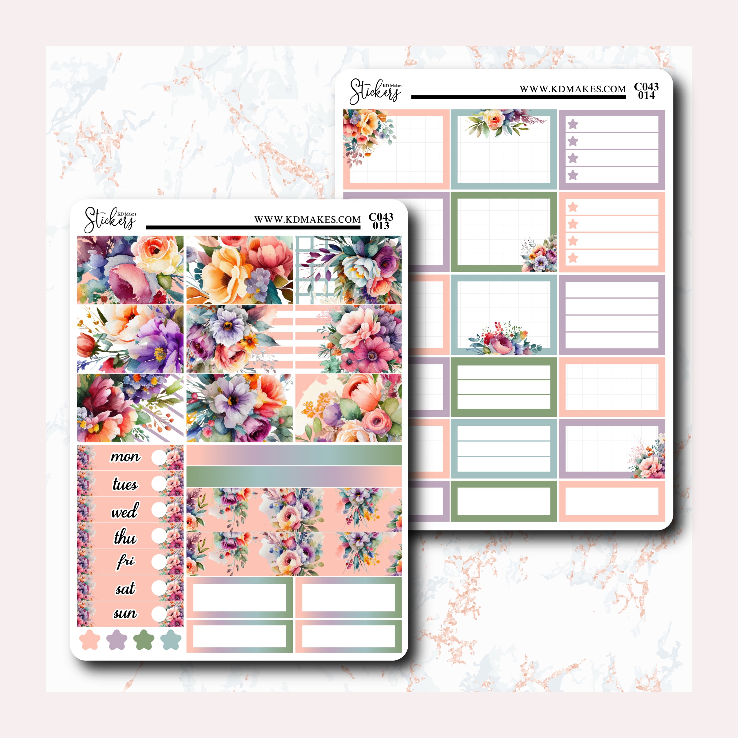 Flowers PP Weeks & Penny Weeks Weekly Kit – KD Makes Limited