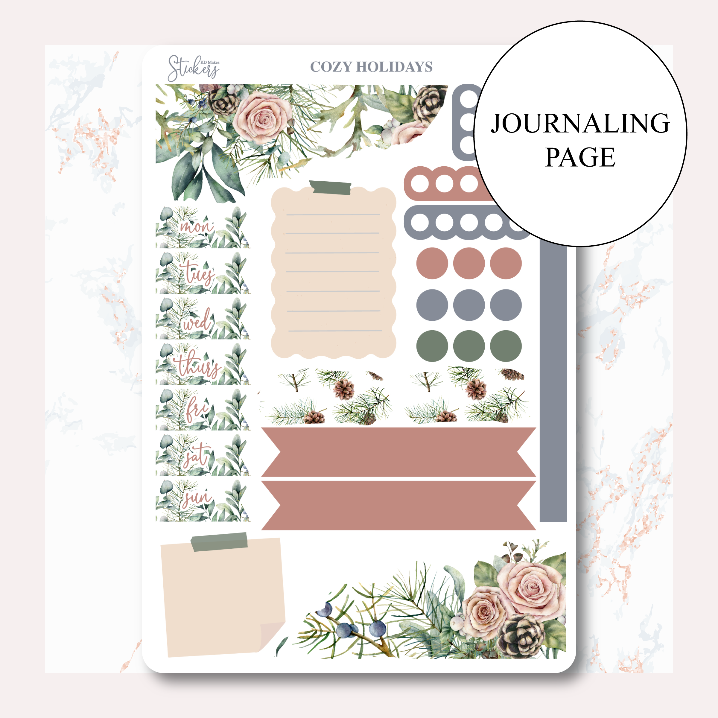Cozy Holidays - Journaling Kit with Date Covers – KD Makes Limited